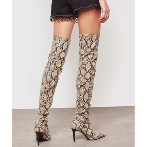 Mango | Shoes | Snake Mango Over The Knee Boots | Poshmark